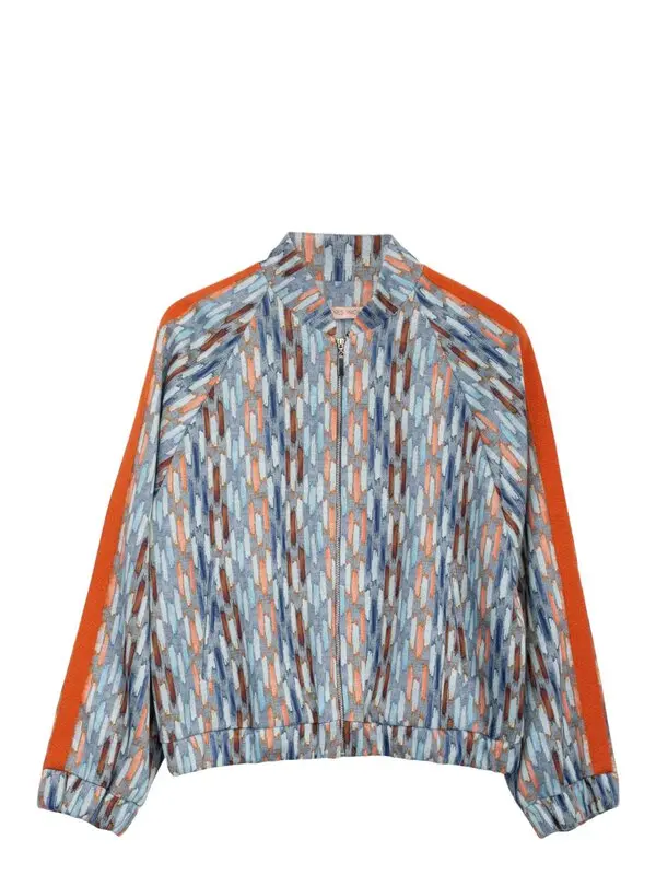 DOLORES PROMESAS Printed Bomber Jacket - Blue