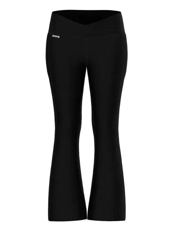 AORA ATHLETICS High-waist Flare Eco-friendly Yoga Pant - Black