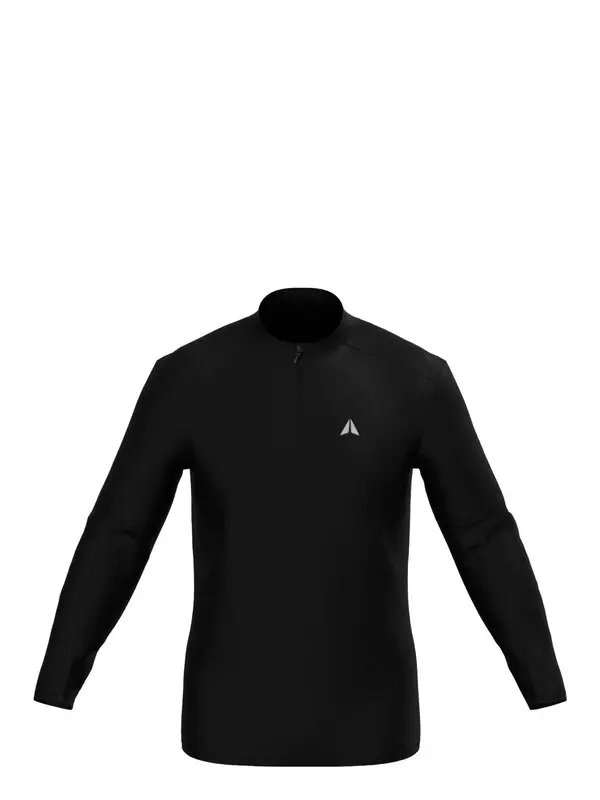 AORA ATHLETICS Half Zip Long Sleeve - Black