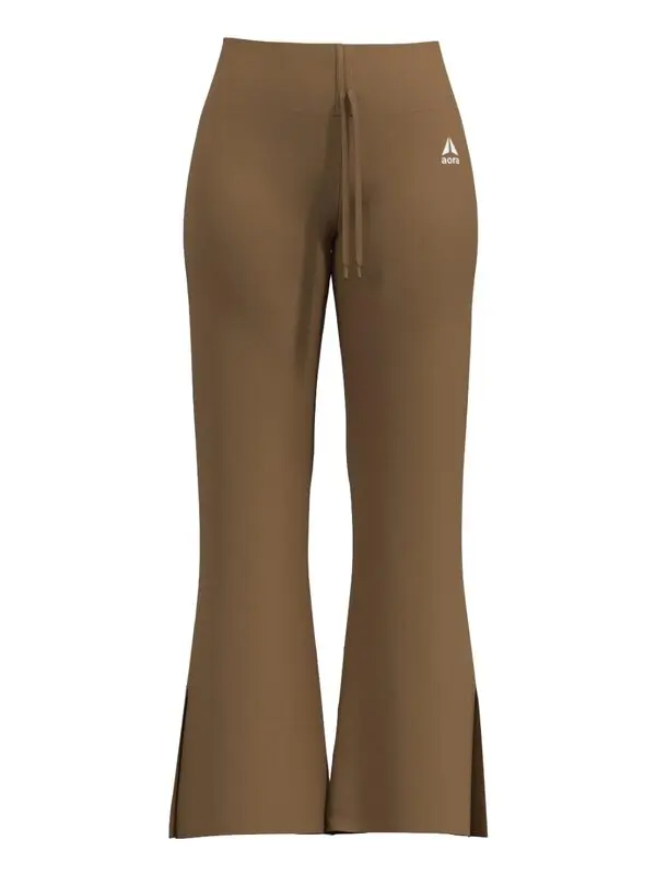 AORA ATHLETICS Balloon Eco-friendly Yoga Pant For – Soft Breathable Relaxed-fit Leggings – Sustainable Activewear Pants For Yoga, Meditation, Mindfulness, Athleisure, Studio, Travel, Casual Wear, And Everyday Comfort - Brown