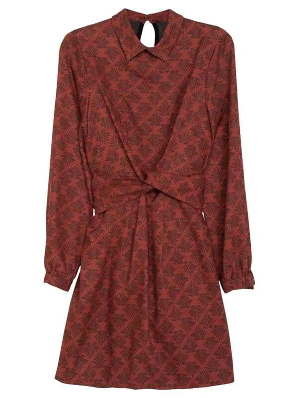 DOLORES PROMESAS Printed Shirt Dress - Red