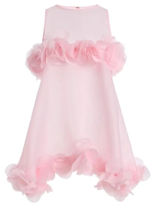 MARLIES GRACE Floral Embellished Organza Top - Pink