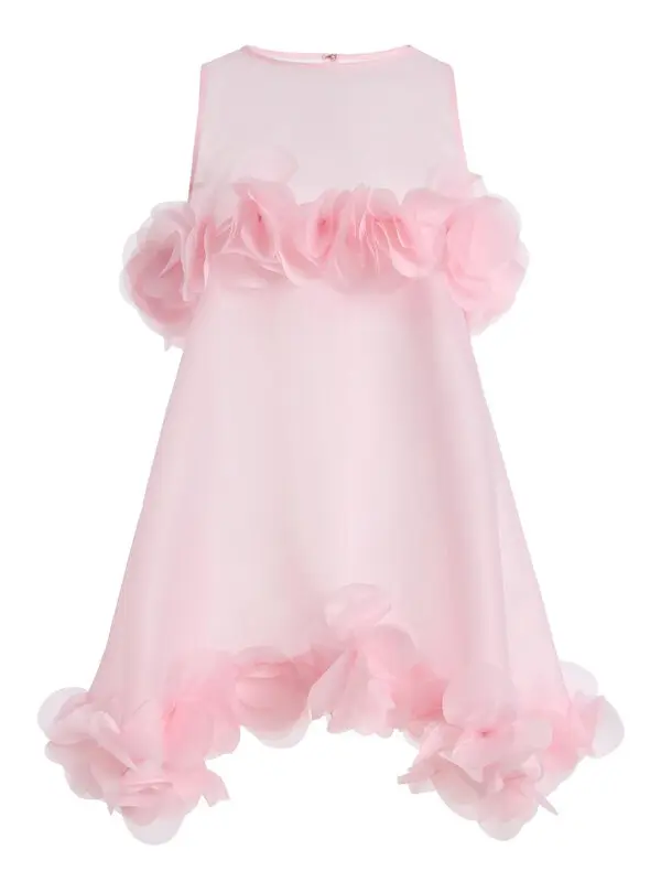 MARLIES GRACE Floral Embellished Organza Top - Pink