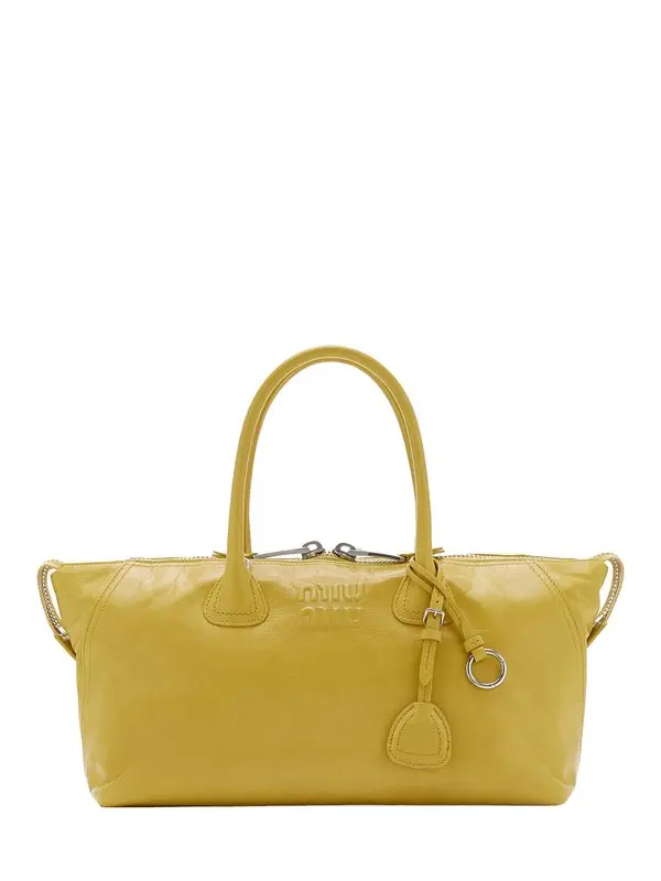 Miu Miu Leather Tote Bag - Yellow
