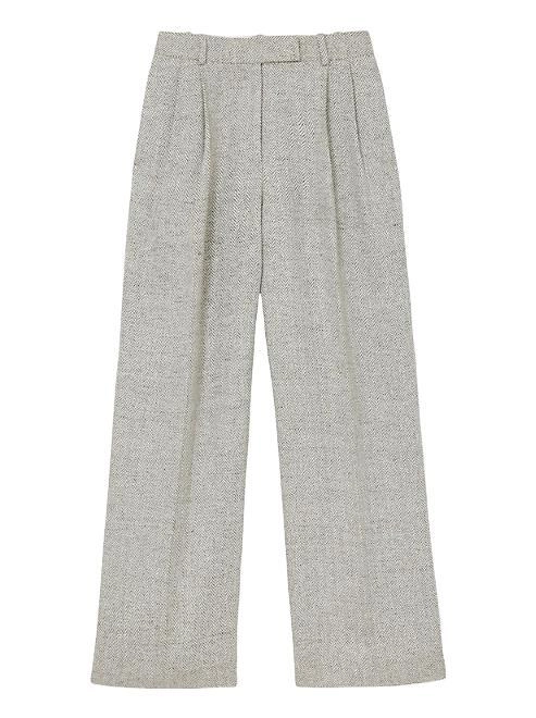 REISS Ezra Straight-leg High-rise Linen-blend Trousers - Neutral