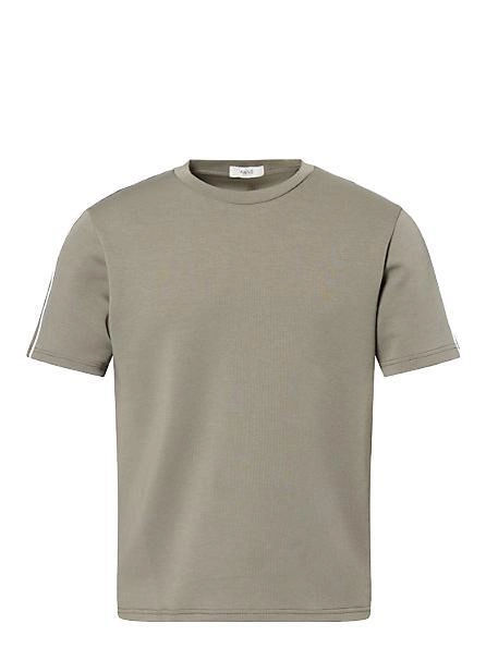 ARNE Contrasting-trim Short-sleeve Cotton-blend T-shirt - Olive