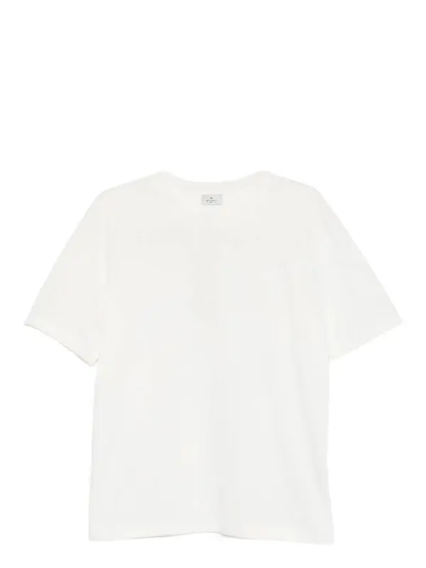 Etro Embroidered Pegasus Cotton T-shirt - White