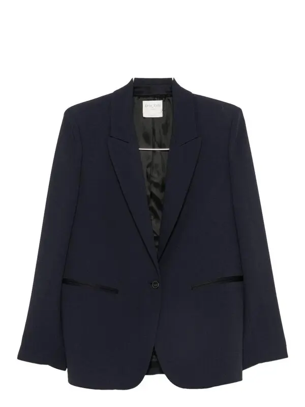 FORTE_FORTE Single-breasted Blazer Jacket - Blue