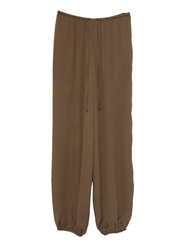 FORTE_FORTE Silk Blend Trousers - Brown