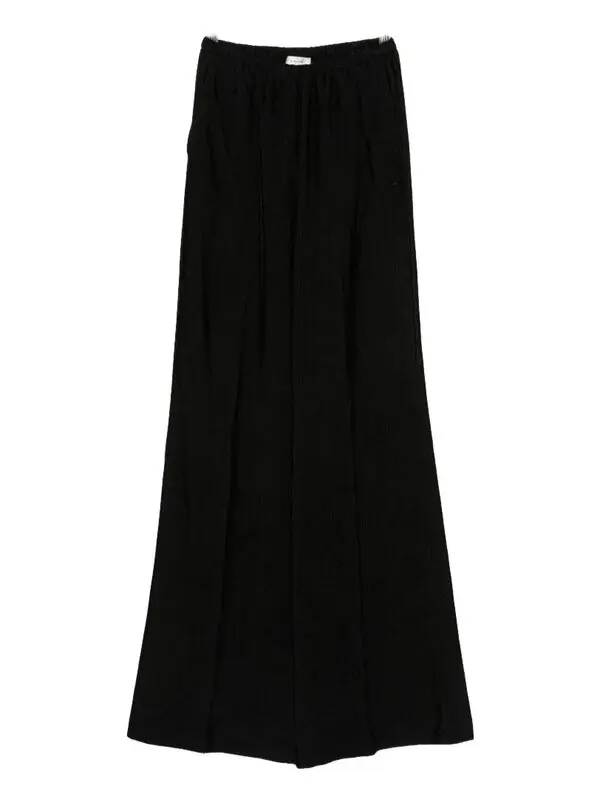 FORTE_FORTE Velvet Flared Trousers - Black