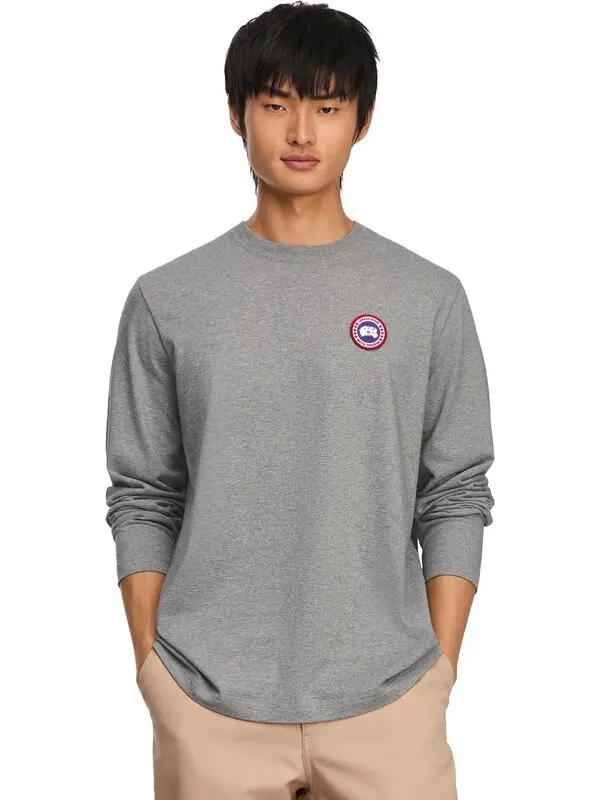 Canada Goose Vantage Long Sleeve T-shirt - Stone Heather