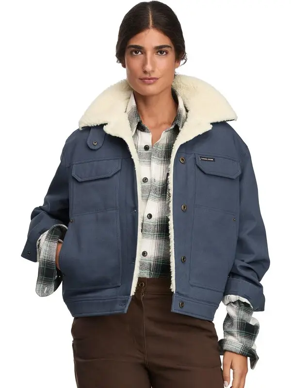 Canada Goose Ash Lightweight Bomber - Dusk Blue/bone
