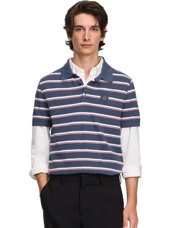 Canada Goose Beckley Striped Polo Tonal Disc - Dusk Blue Moncton Stripe