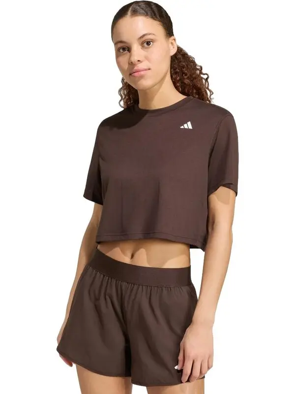 Adidas Training Essentials Boxy Workout Tee - Aurora Coffee