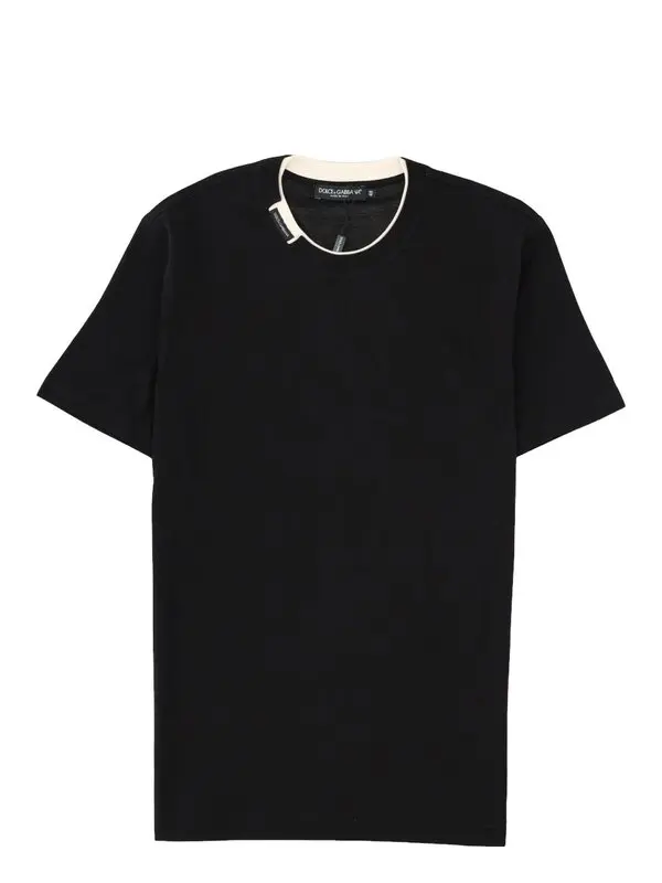 Dolce & Gabbana Fw26 Designer Emblem Crewneck T-shirt - Black