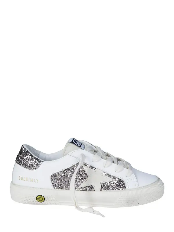 GOLDEN GOOSE Star Glitter Low Top Sneakers - Bianco