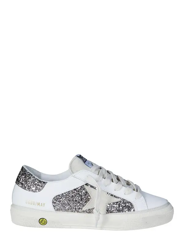 GOLDEN GOOSE Star Glitter Low Top Sneakers - Bianco