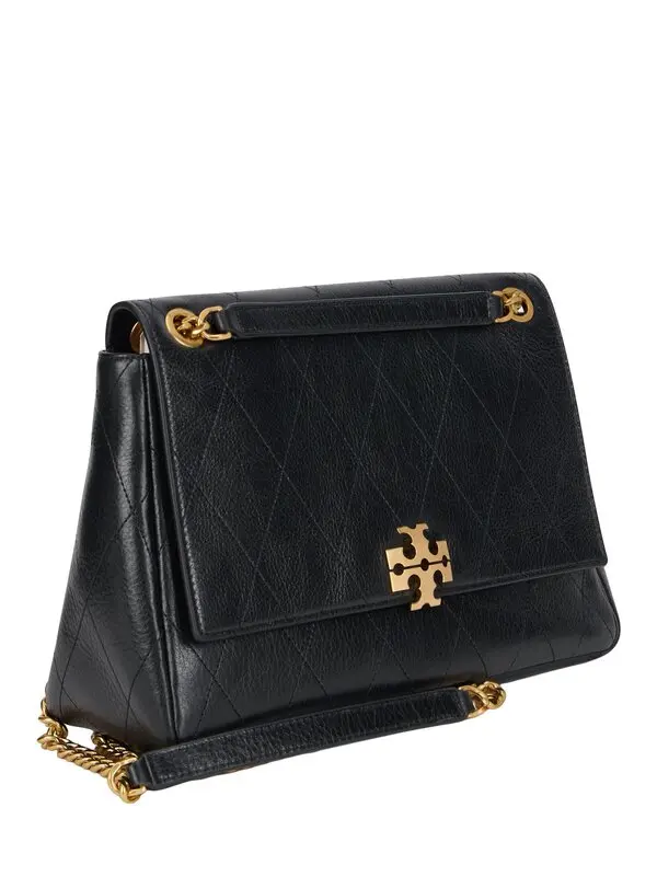 Tory Burch Mini Quilted Shoulder Handbag - Black