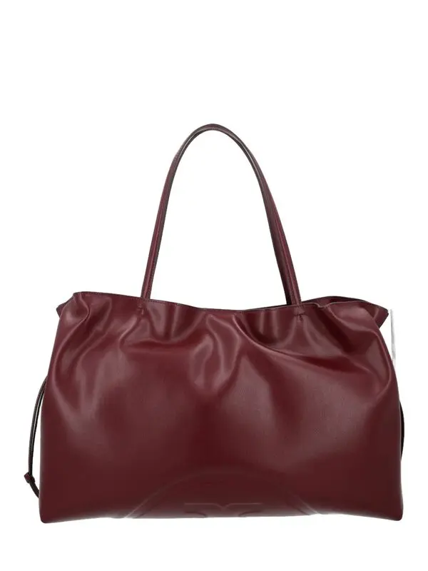 Tory Burch Shopping Tote Bag With Drawstring Closure - Bordeaux