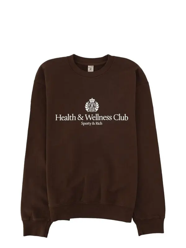 Sporty & Rich Cotton Crewneck Sweatshirt - Brown