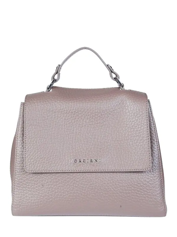 Orciani Mini Soft Leather Crossbody Bag - Beige