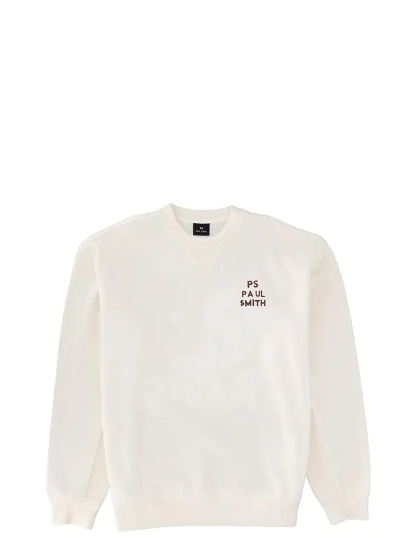 Paul Smith Crewneck Organic Cotton Sweatshirt - White