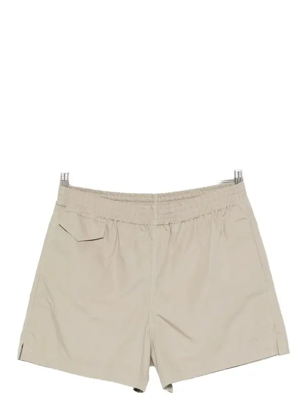 A.p.c. Cotton Shorts With Embroidered Logo - Verde