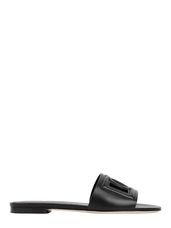 Dolce & Gabbana Flat Slide Sandals For - Black