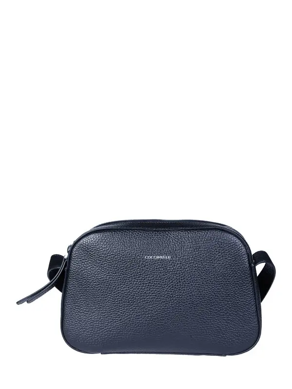 COCCINELLE Textured Leather Mini Shoulder Bag - Nero