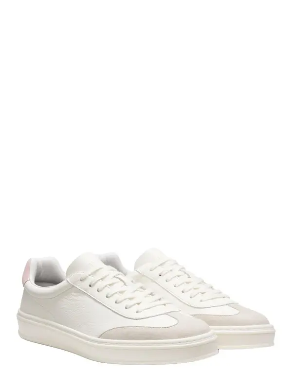 BOSS By Beckham Leather And Suede Sneakers - White