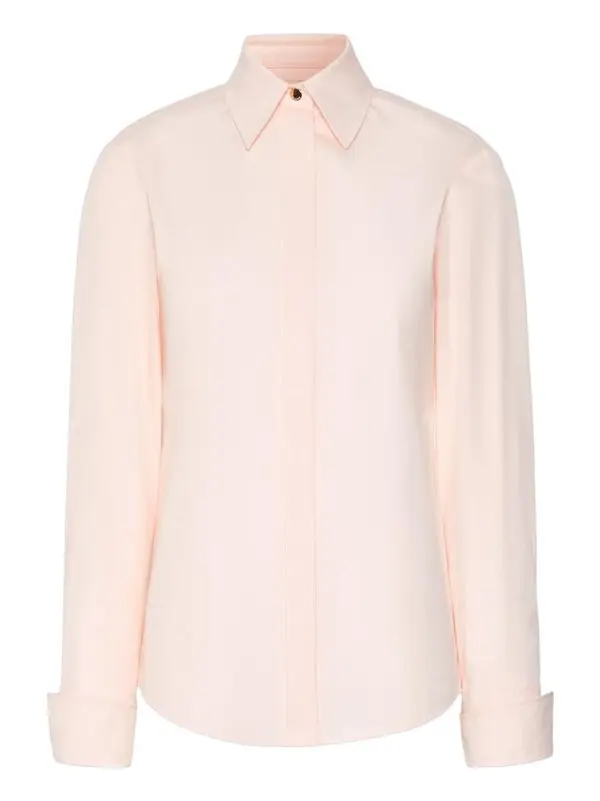 Max Mara Poplin Fitted-waist Shirt - Powder