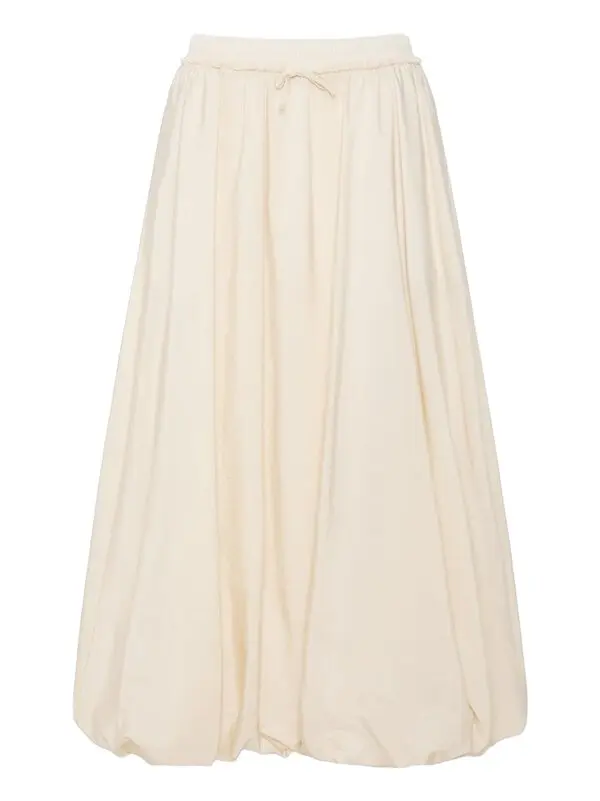Max Mara Long Water-repellent Canvas Skirt - Ivory