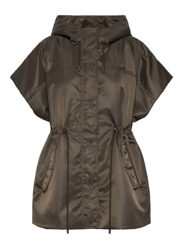 Max Mara Water-repellent Twill Padded Gilet - Mud