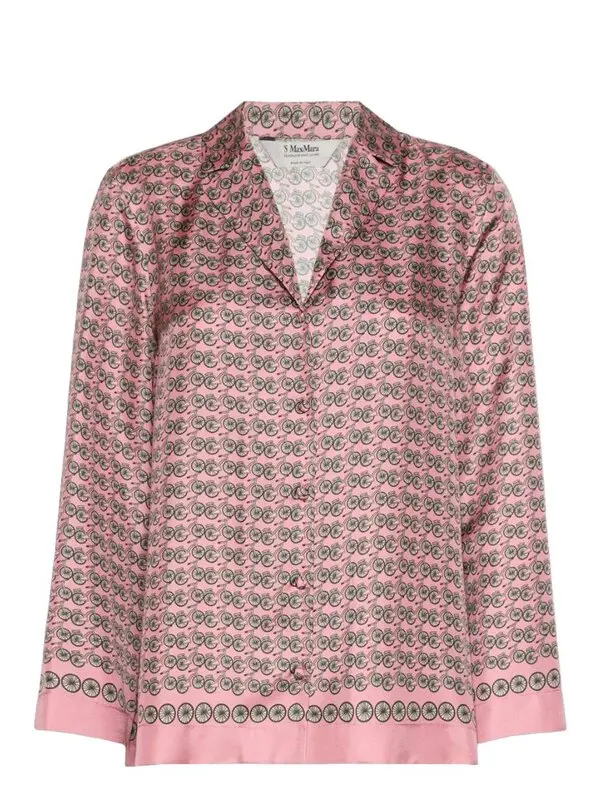 Max Mara Printed Silk Shirt - Pink