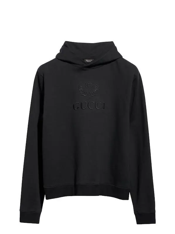 Gucci Cashmere Jersey Sweatshirt With Embroidery - Black