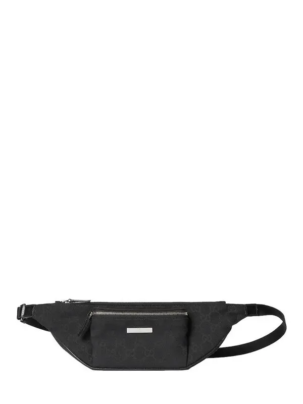 Gucci Gg Canvas Flatpack Small Belt Bag - Black