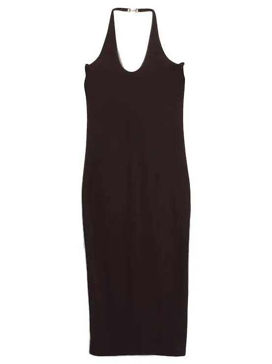Gucci Viscose Crêpe Jersey Midi Dress With Horsebit Detail - Brown