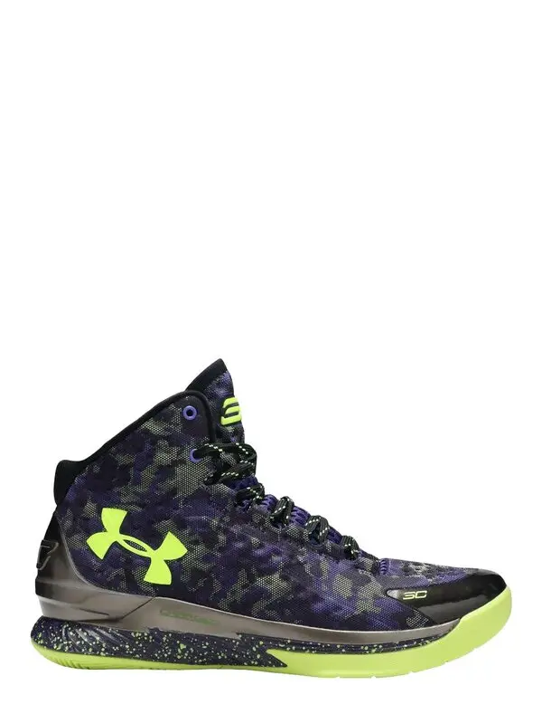 Under Armour Curry 1 'dark Matter' High Top Athletic Sneakers - Black