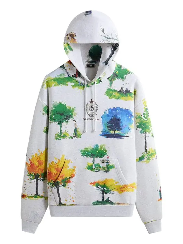 Kith X New Balance Watercolor Nelson Hoodie - Grey