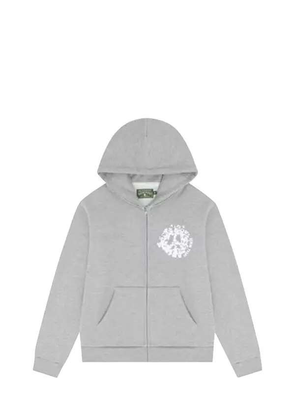 DENIM TEARS Zip Up Hoodie - Grey