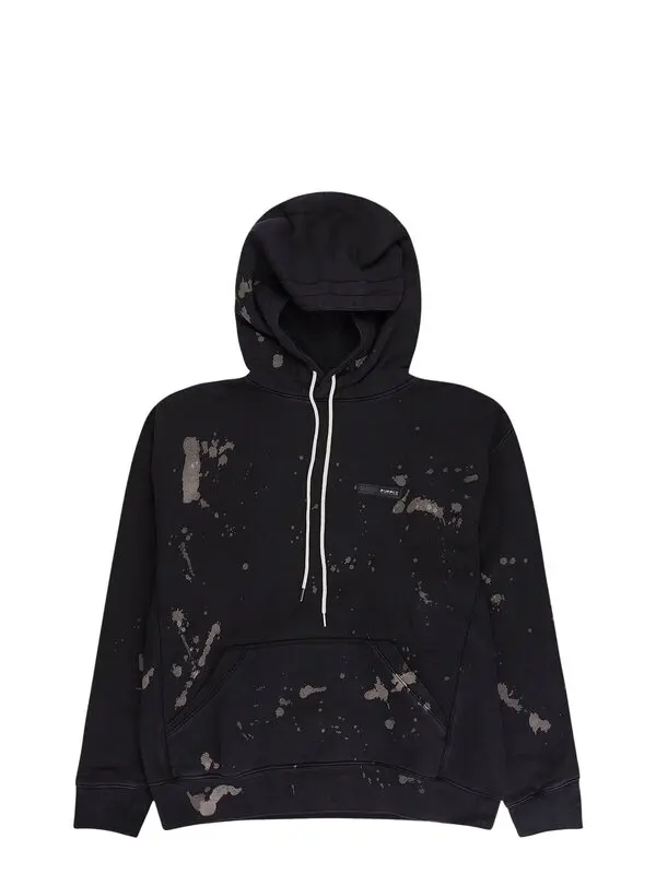 PURPLE BRAND Heavy Dry Fleece Pullover Hoodie - Black