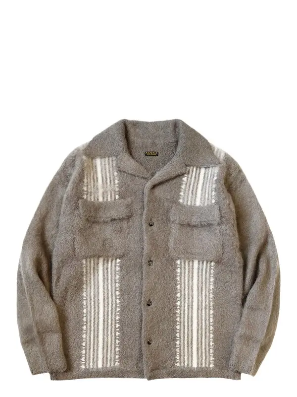 Kapital 7g Mohair Knit Board Shirt - Brown