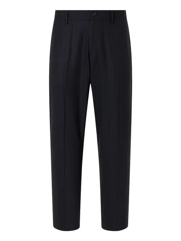 Nn07 Straight-leg Wool-blend Trousers - Blue
