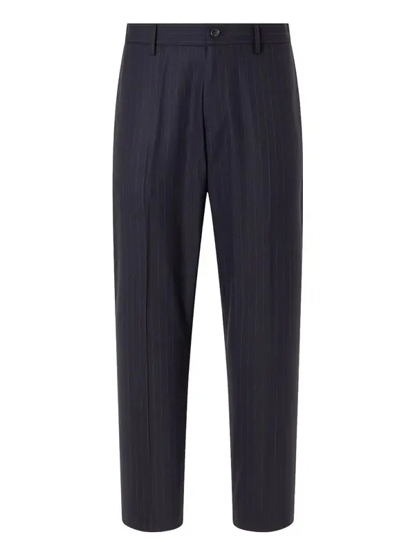 Nn07 Brendan 10037 Straight-leg Woven Trousers - Blue