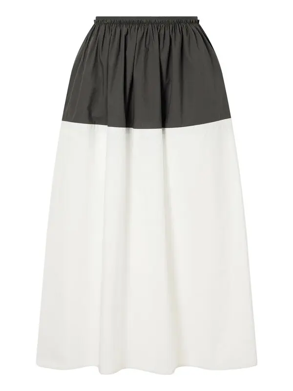Proenza Schouler White Label Cotton-poplin Midi Skirt - White
