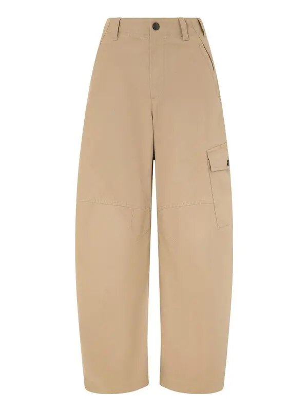 Brunello Cucinelli High-rise Barrel Leg Jeans - Neutrals