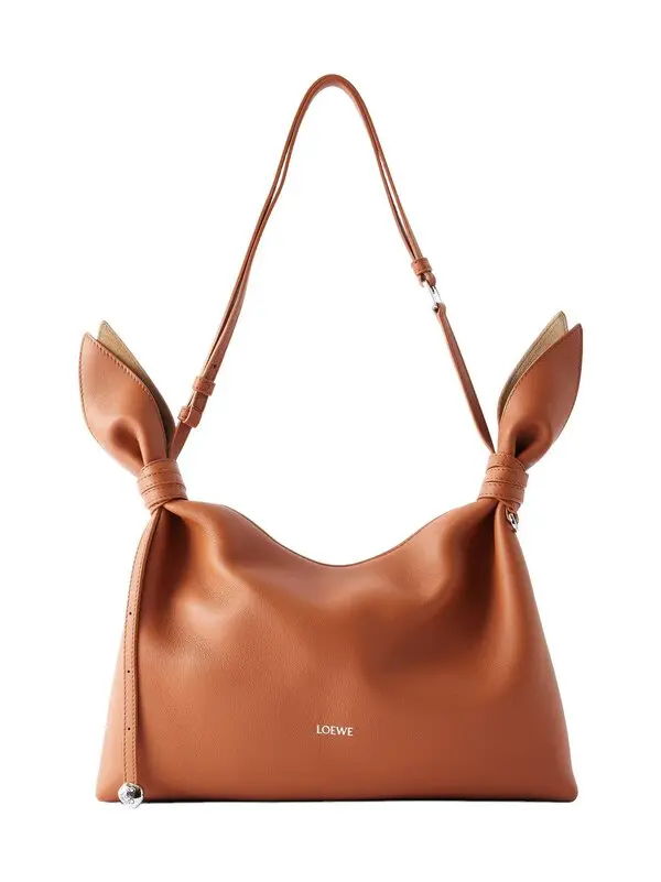 Loewe Medium Knotted Leather Shoulder Bag - Brown