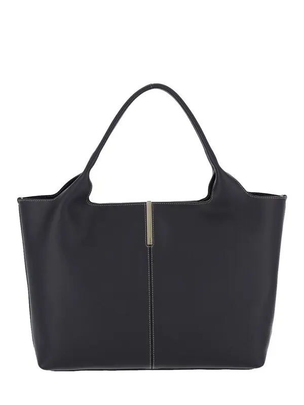 TOD'S Medium Leather Tote Bag - Black