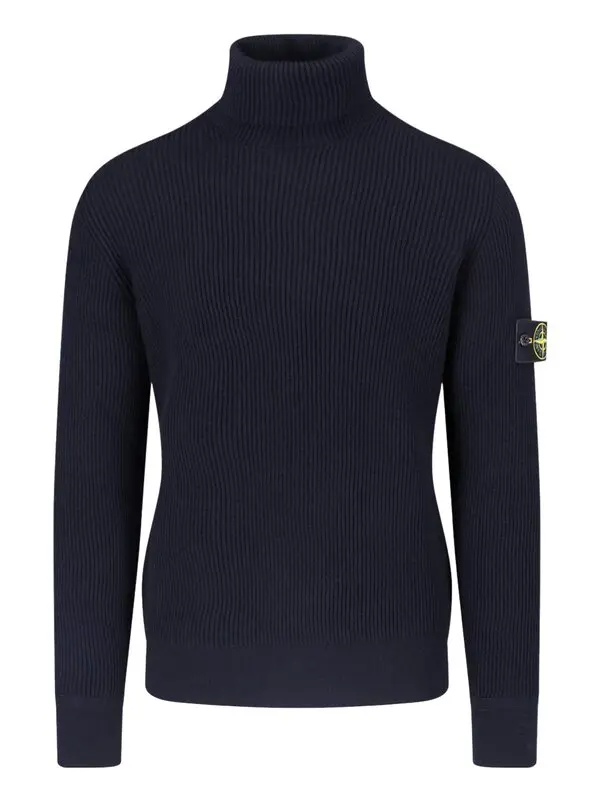 Stone Island Virgin Wool Sweater - Blue