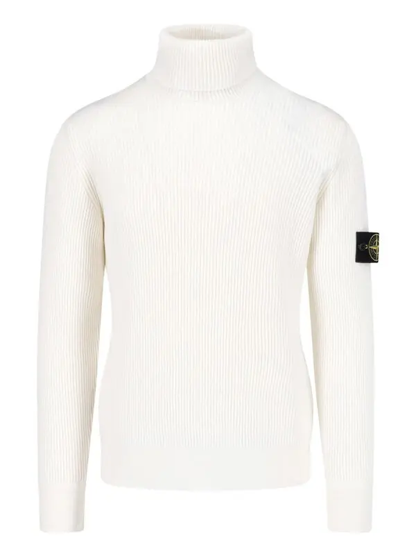 Stone Island Virgin Wool Sweater - White